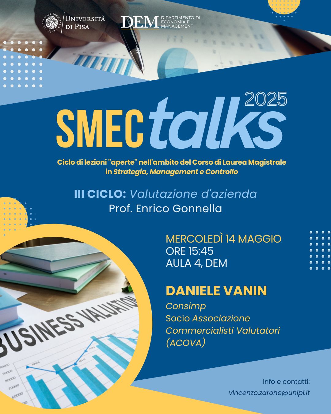 SMEC Talks 2025: Valutazione d'azienda con Daniele Vanin - Dipartimento ...